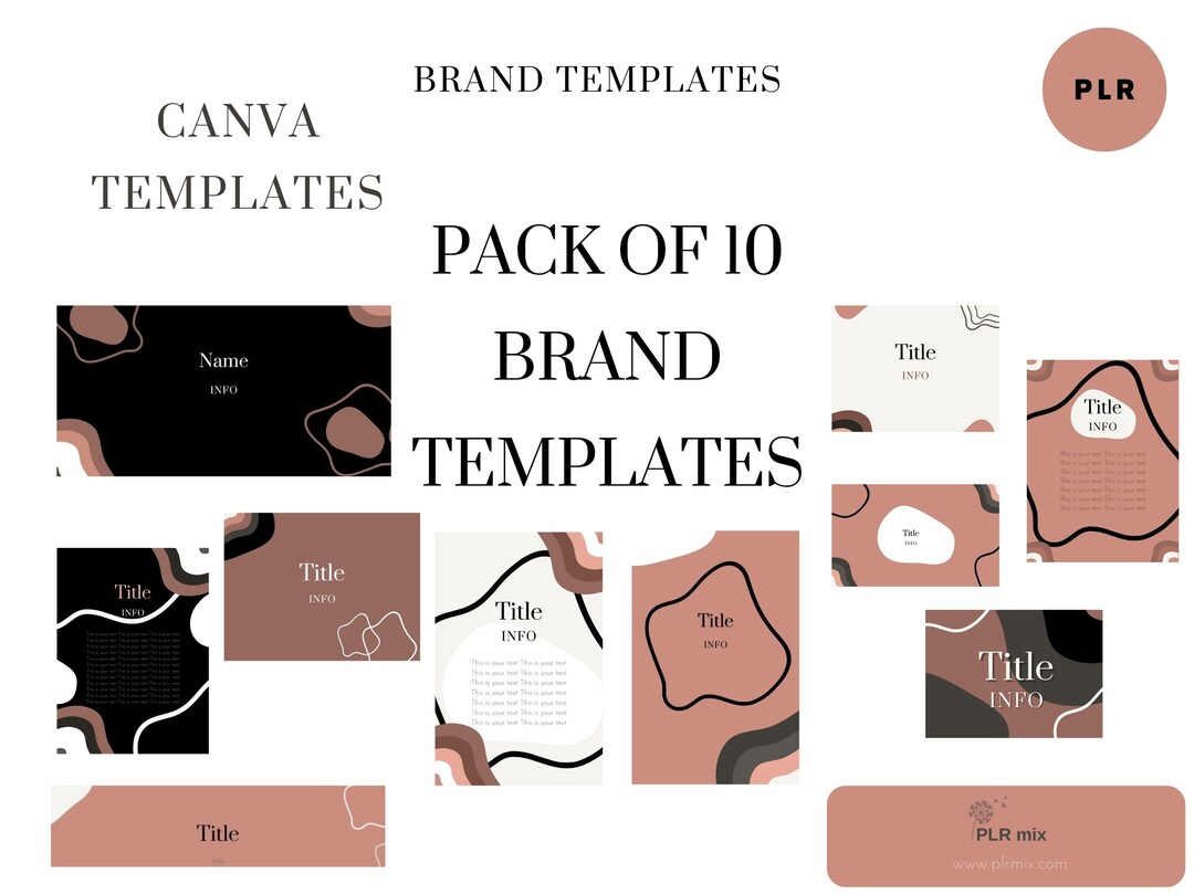 BIZ Business Brand Canva Templates Pack. PLR - Etsy