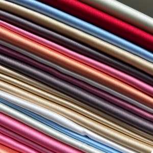 Satin Fabrics Plain Silky, Shiny Silk by the Yard: Artificial Silk ...