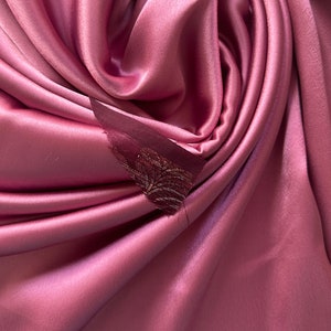Satin Fabrics Plain Silky, Shiny Silk by the Yard: Artificial Silk ...