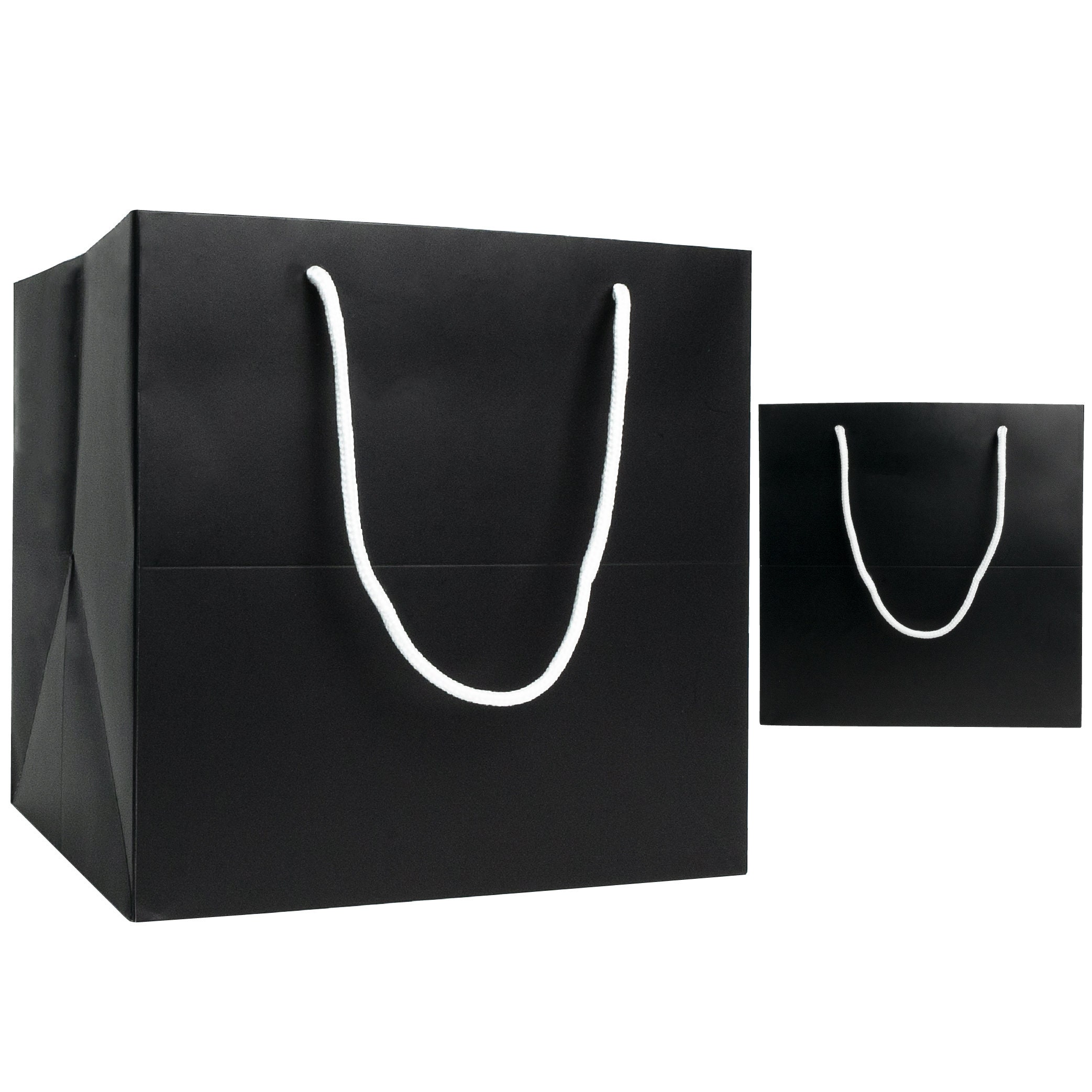 Square Bottom Paper Bags With Handles Bulk (30PCS) 10"x10"x10" Heavy ...