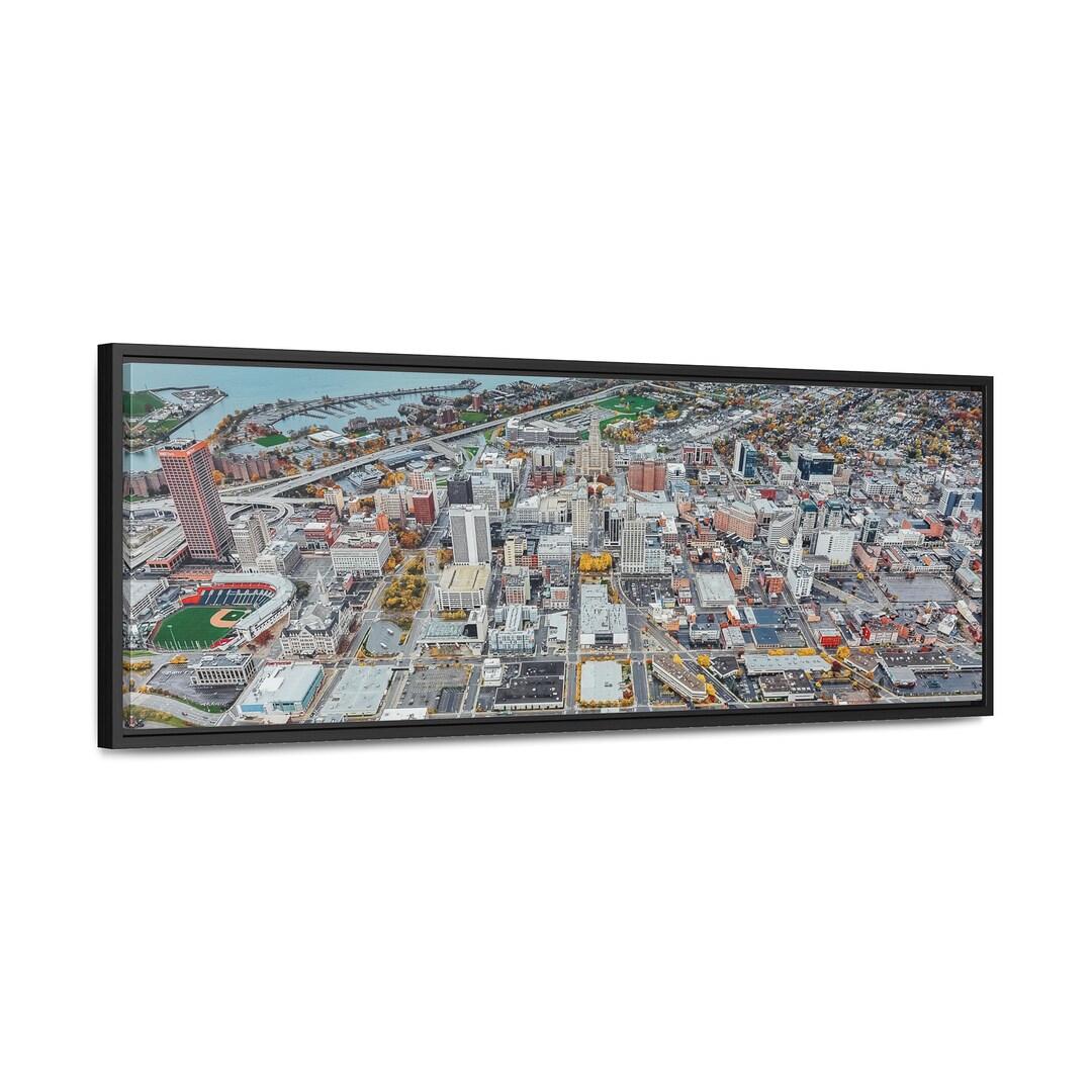 Buffalo NY Skyline Aerial Photo - Buffalo Cityscape Landscape Art Print ...