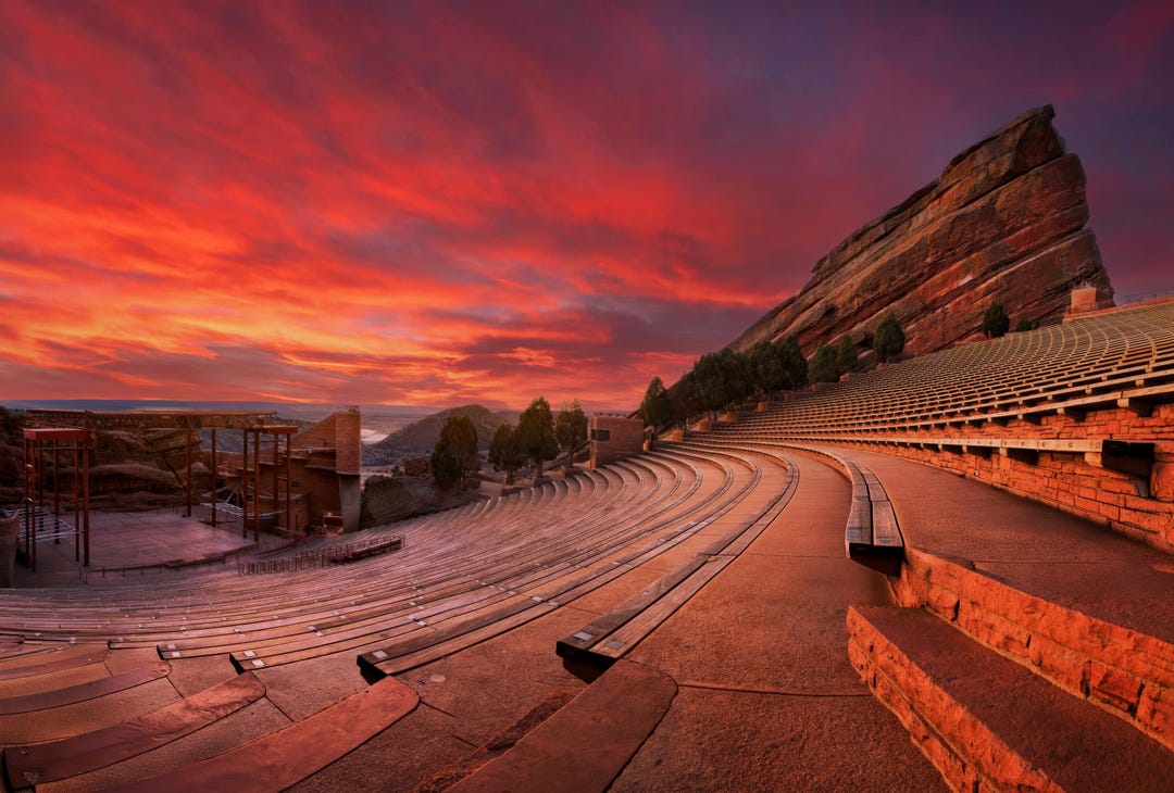Red Rocks Amphitheater Colorado Print - Iconic Red Rocks Amphitheater ...