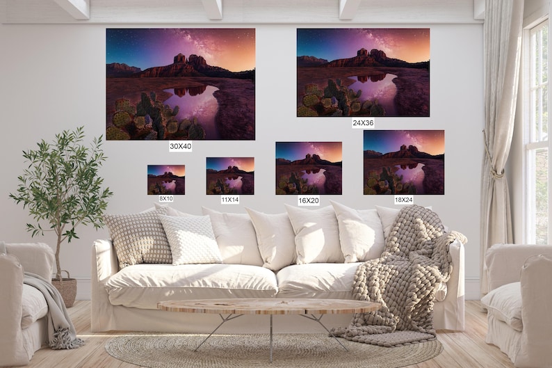 Sedona Milky Way Print: Red Rock Valley Night Sky Photo - Etsy