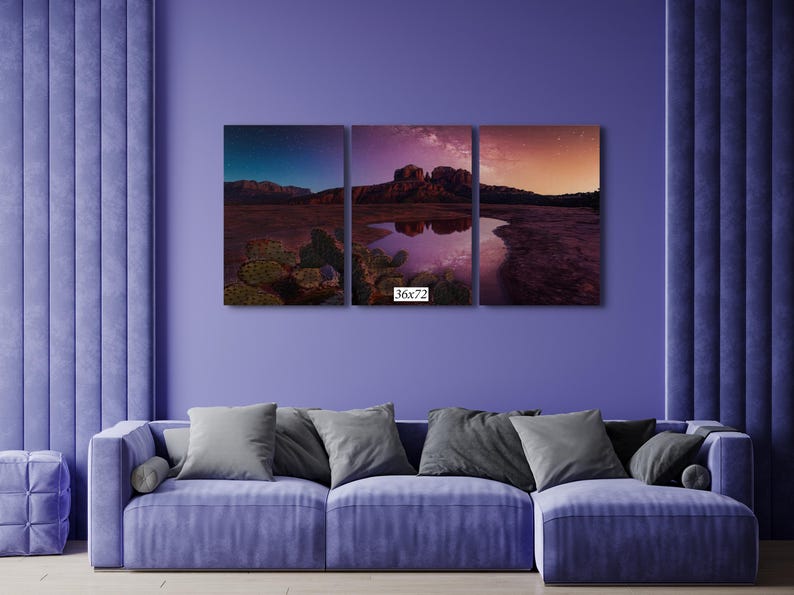 Sedona Milky Way Print: Red Rock Valley Night Sky Photo - Etsy