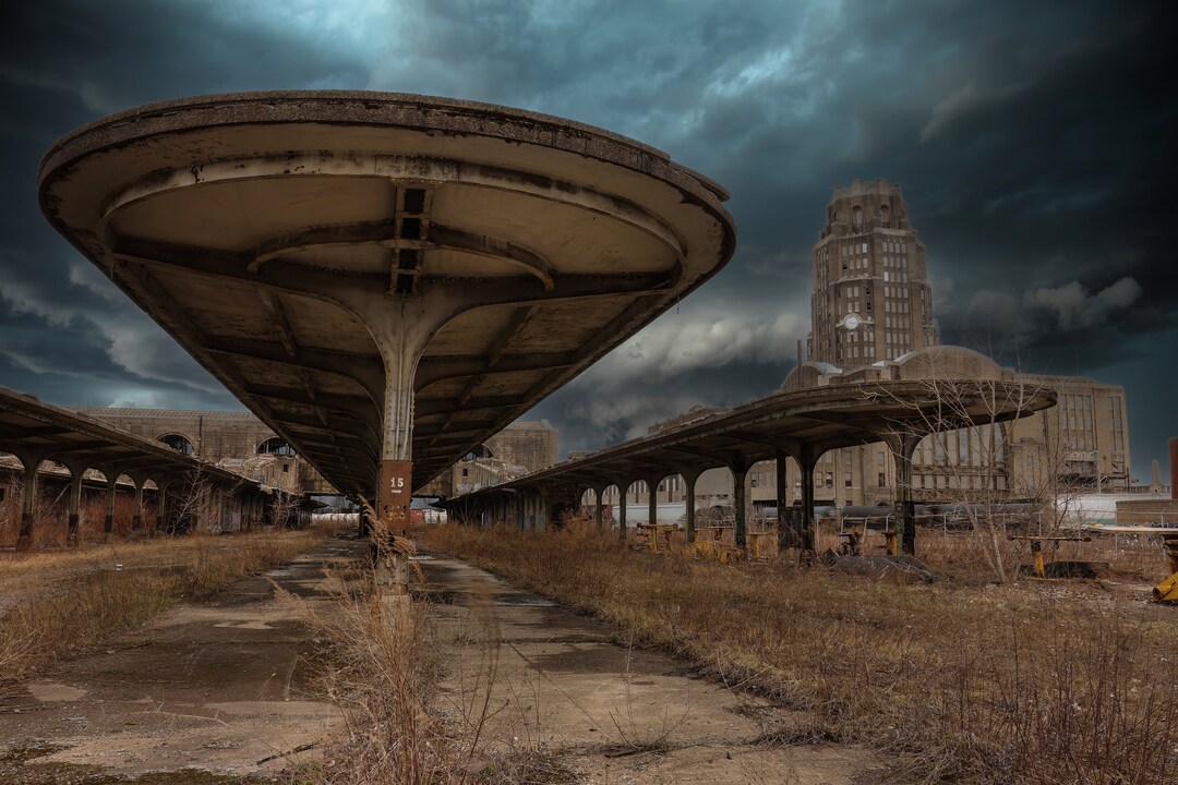 Buffalo Central Terminal Photo Print - Vintage Architecture Wall Art ...