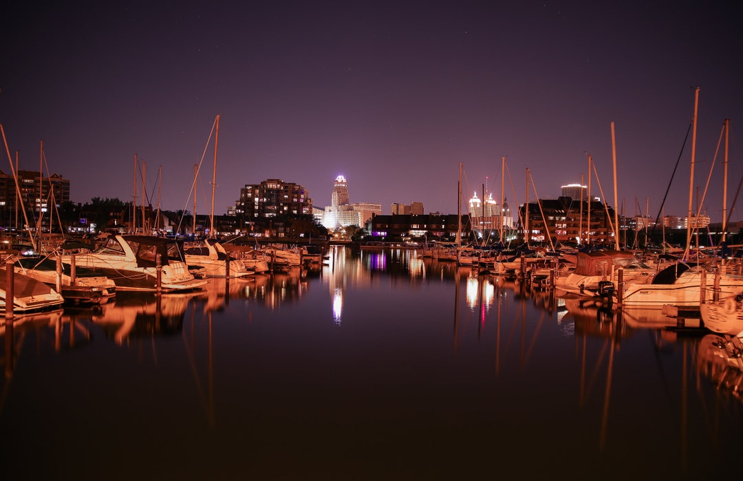 Erie Basin Marina Buffalo Skyline Photo Print - Urban Waterfront ...