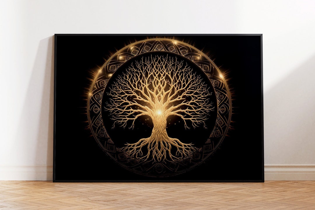 Yggdrasil Print Yggdrasil Wall Art Yggdrasil Poster Yggdrasil Tree ...