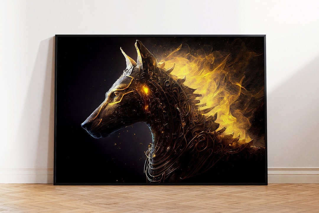 Anubis Poster, Egyptian Decor, Mythology Prints, Mythology Wall Decor ...