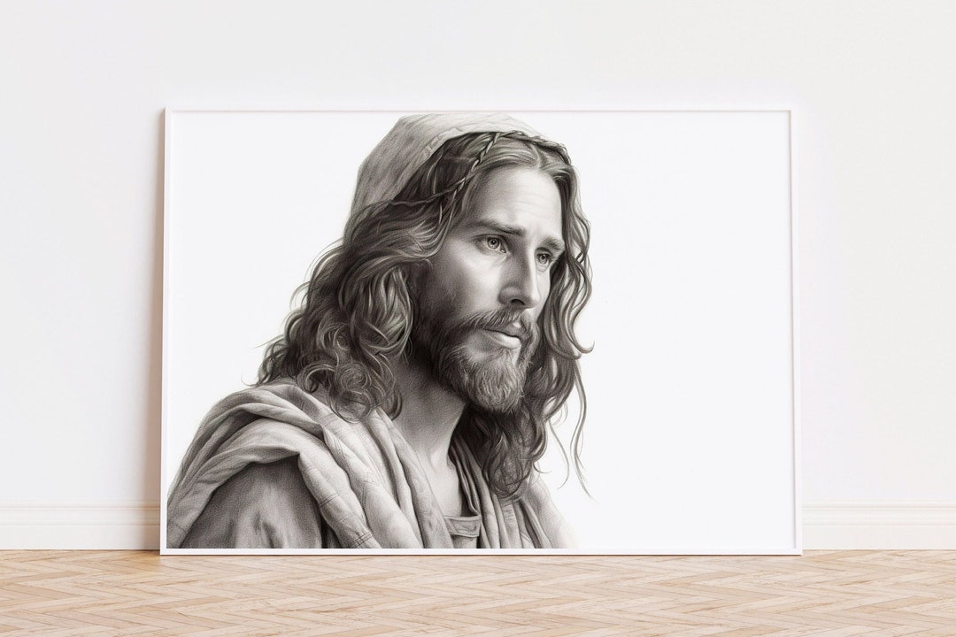 Cuadro de Jesús Pintura de Jesús Cristo riéndose Abrazo de - Etsy México