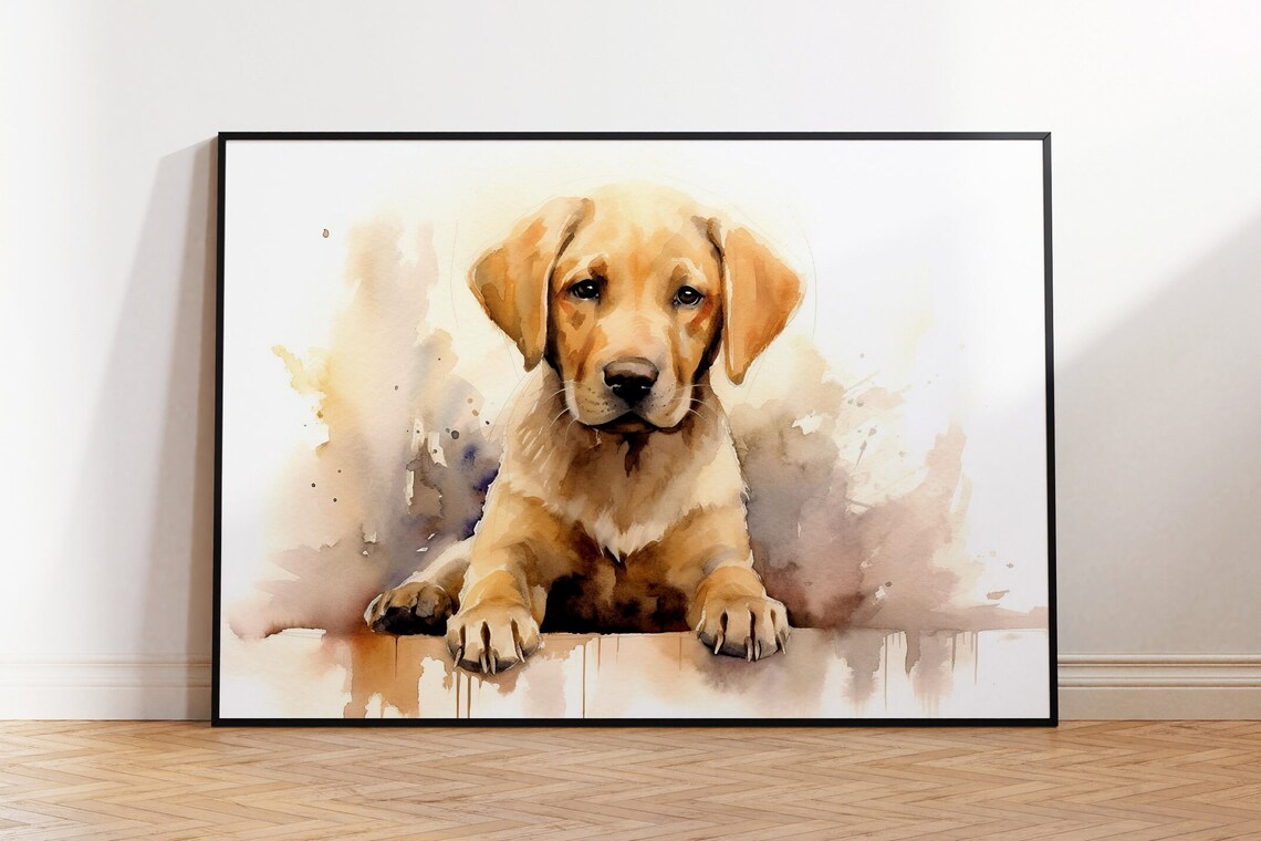 Labrador Retriever Watercolor Portrait Labrador Dog Painting - Etsy