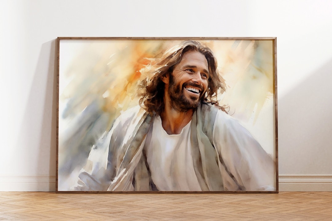 Laughing Christ Christ's Embrace Jesus Picture Jesus Painting Jesus Art Christ's Smile Jesus ...