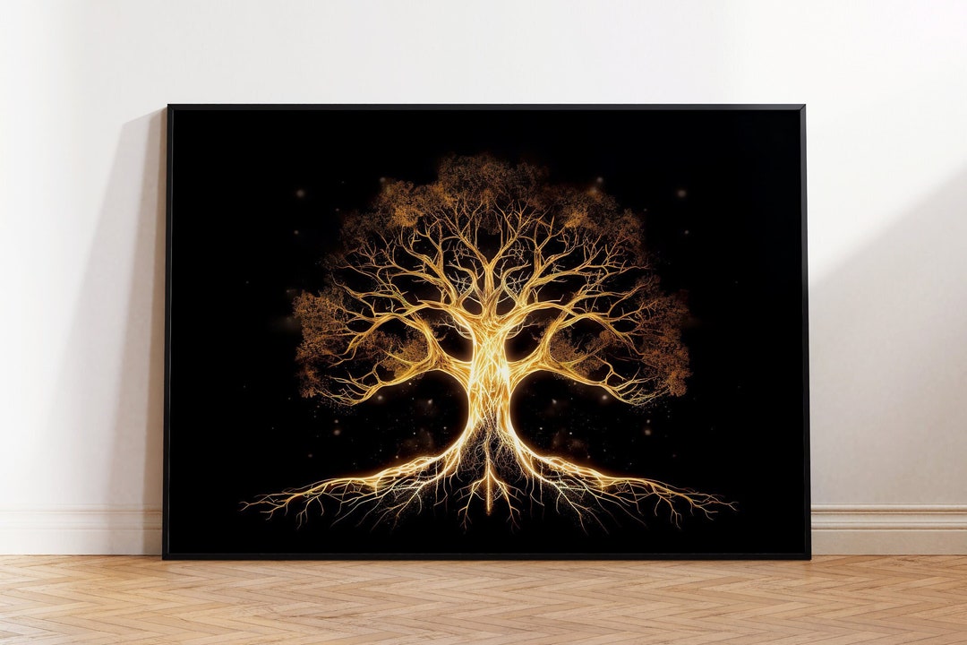 Yggdrasil Print Yggdrasil Wall Art Yggdrasil Poster Yggdrasil Tree ...