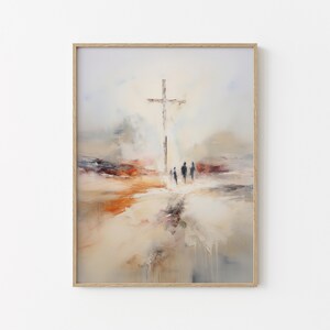 The Holy Cross, Jesus Christ Print, Abstract Christian Art, Bible Wall ...