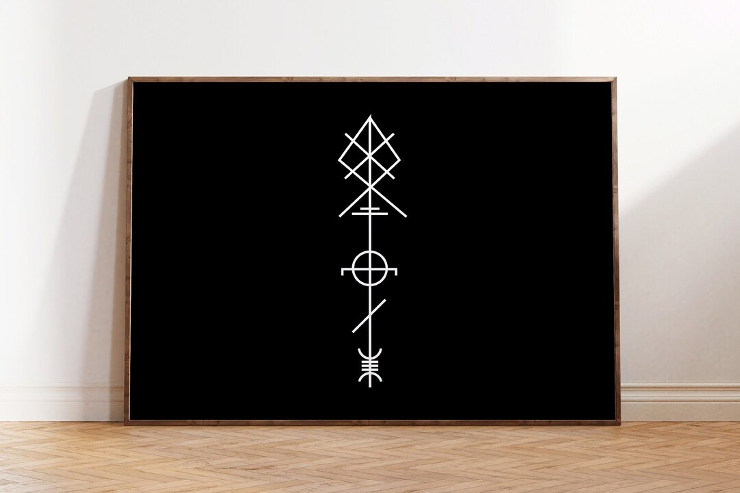 Viking Bind Runes, Rune Poster, Rune Script, Norse Mythology Gift ...