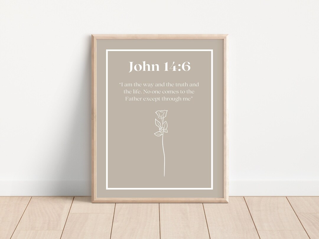 Bible Verse John 14:6 Digital Download the Lord is My - Etsy
