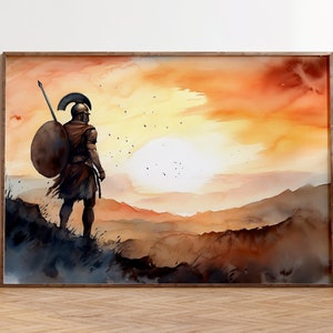 Gladiator Poster Ancient Rome Roman Soldier Wall Art Rome Poster ...