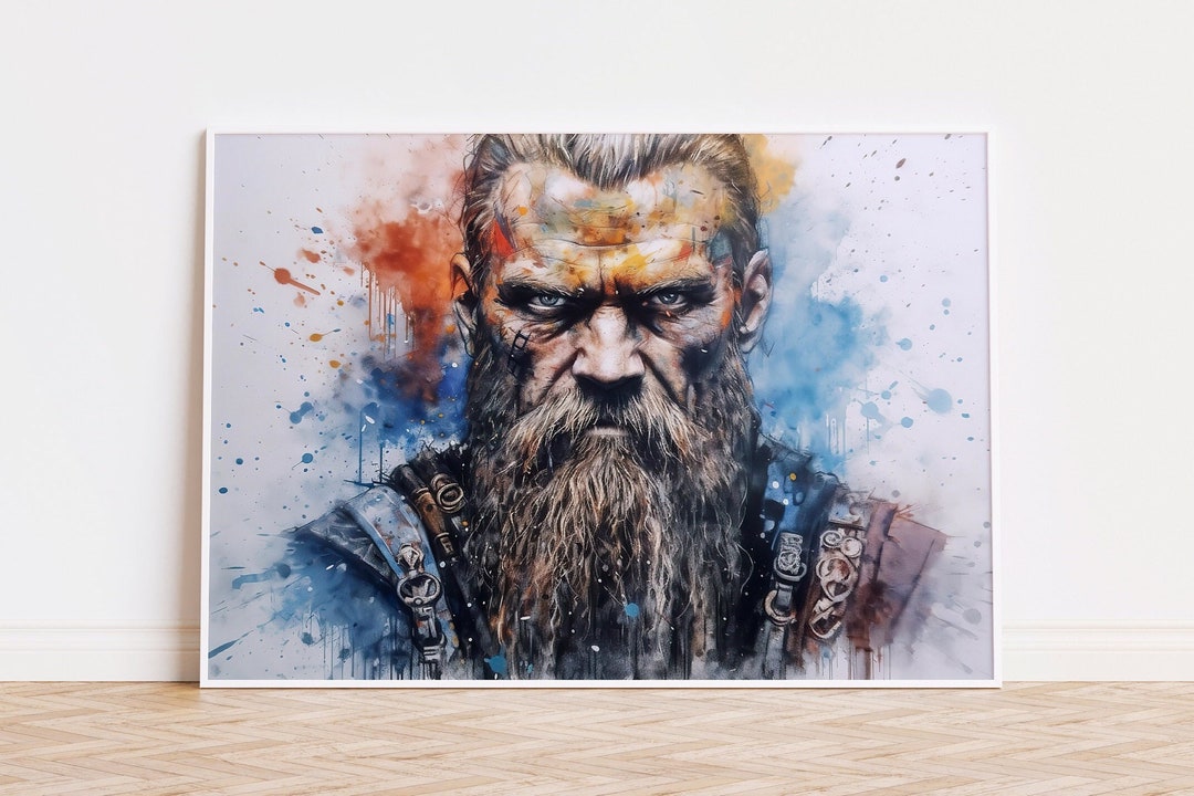 Wikinger Portrait Wikinger Wikinger Druck Wikinger Druck Wikinger Kunst ...