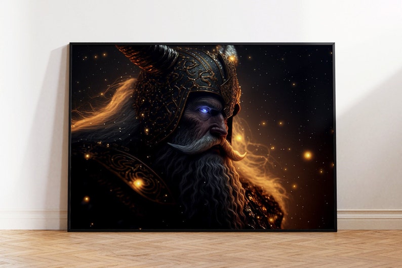 Odin Poster Viking Poster Mythology Wall Decor Odin Art - Etsy