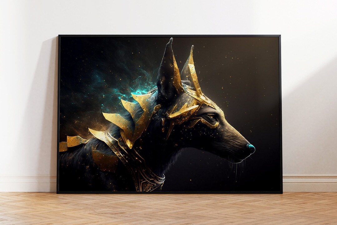 Anubis Poster, Egyptian Decor, Mythology Prints, Mythology Wall Decor ...