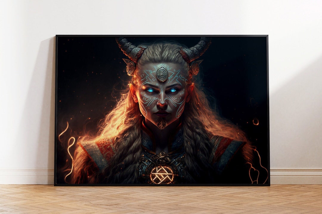 Hel Print, Hel Poster, Viking Print, Viking Poster, Norse Art Print ...
