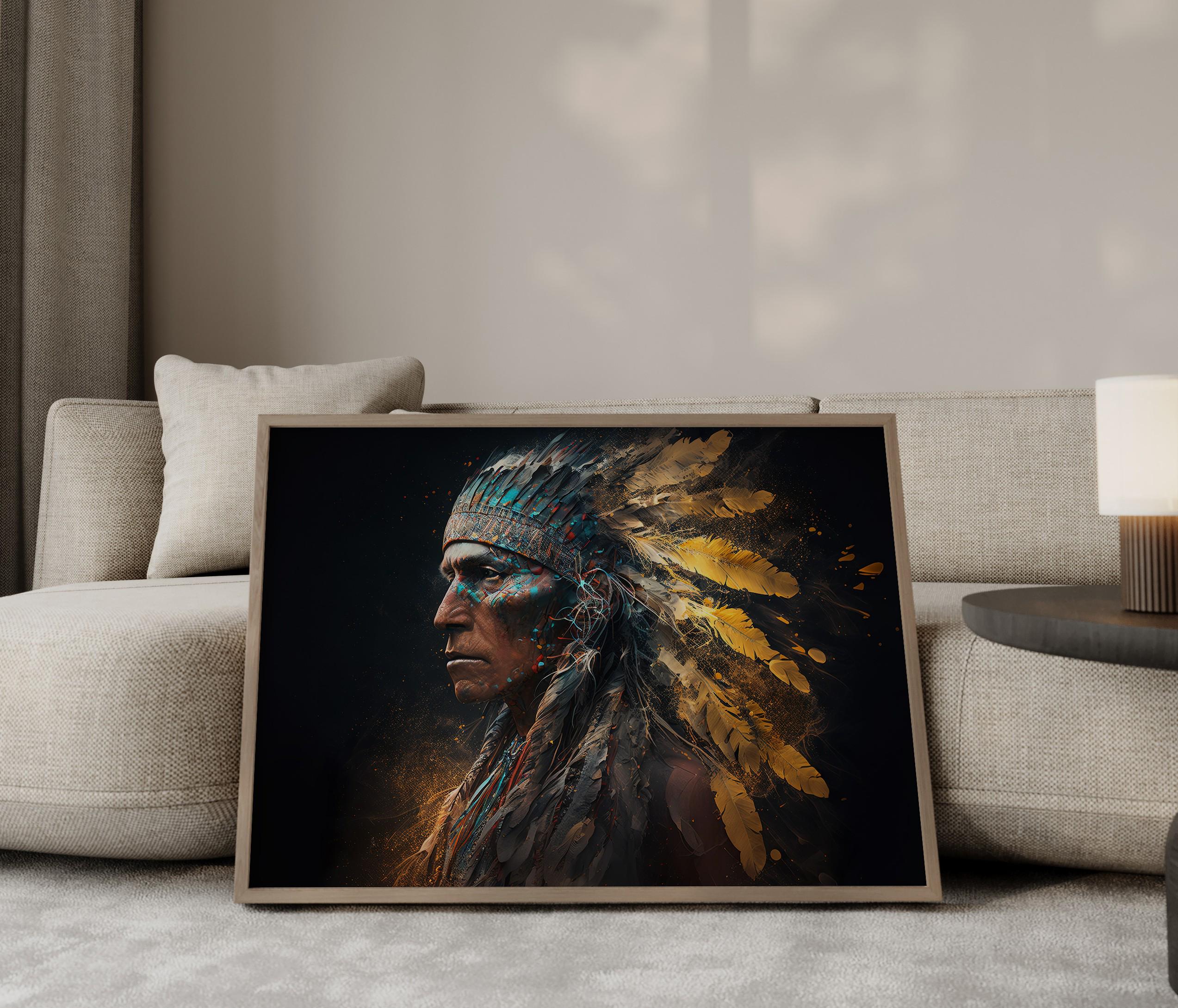 Native American Chief Poster: Mohawk, Cherokee, Comanche Art Print - Etsy
