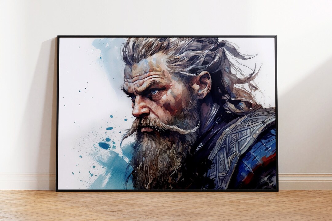 Viking Portrait Viking Norse Print Norse Viking Print Viking Norse Art ...