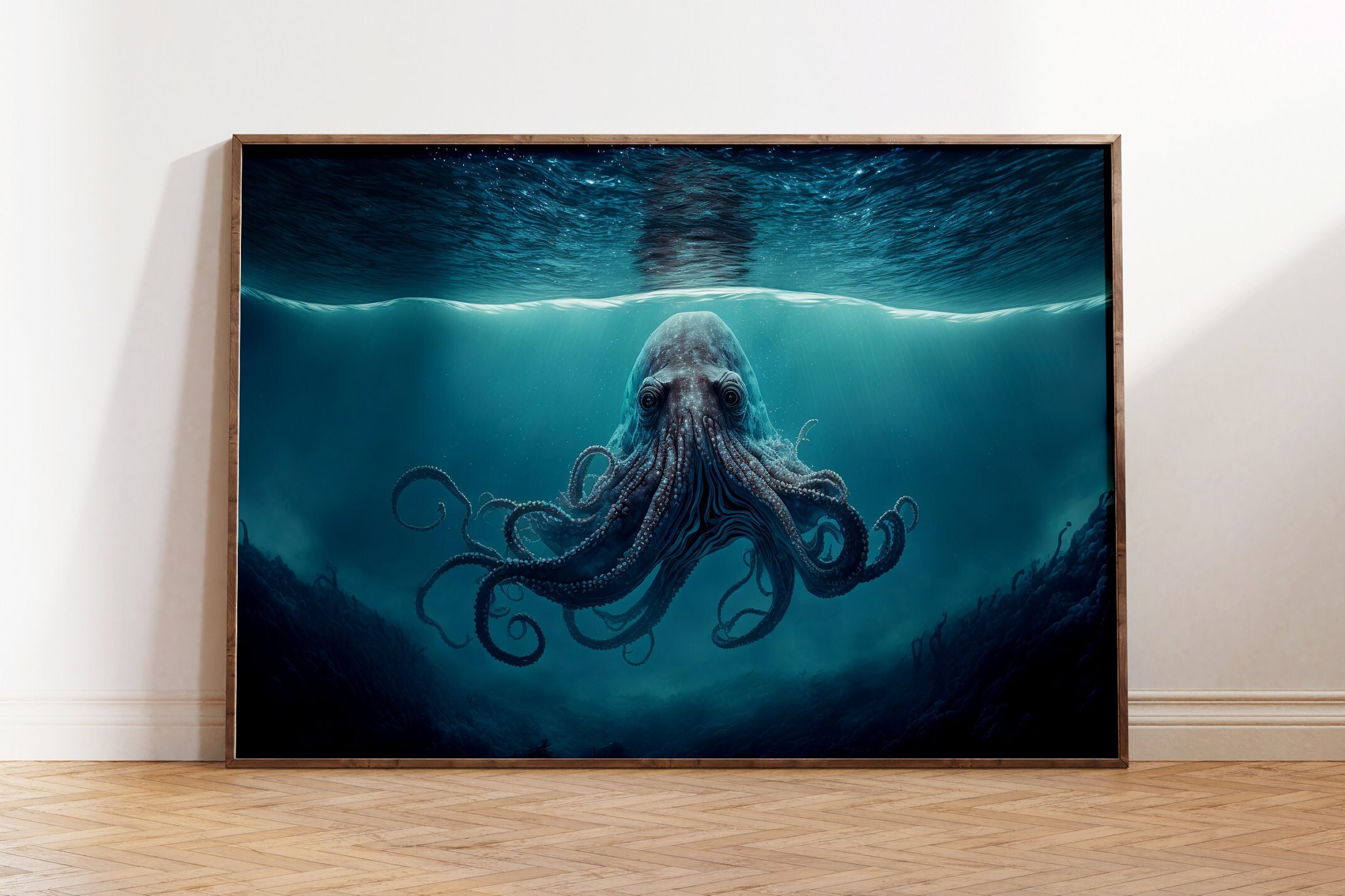 The Kraken Kraken Poster Kraken Print Octopus Print - Etsy