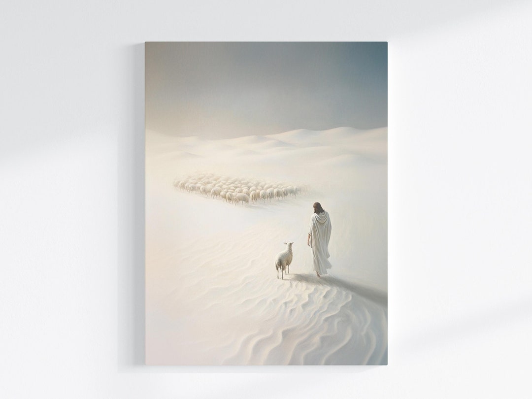Faithful Shepherd, Jesus Leaves the 99, DIGITAL DOWNLOAD, Minimalist ...