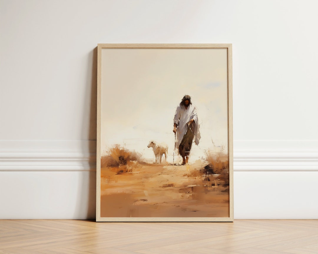 Jesus Leaves the 99, Parable of the Lost Sheep, Good Shepherd, Digital ...