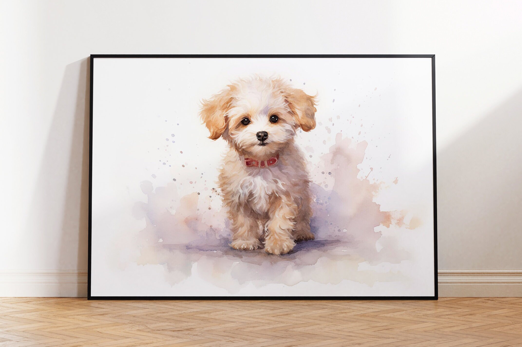 Maltipoo Watercolor Portrait Maltipoo Painting Maltipoo - Etsy UK