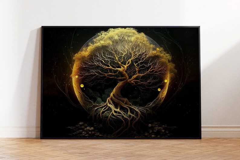 Yggdrasil Poster, Yggdrasil Wall Art, Yggdrasil Print, Yggdrasil Tree ...