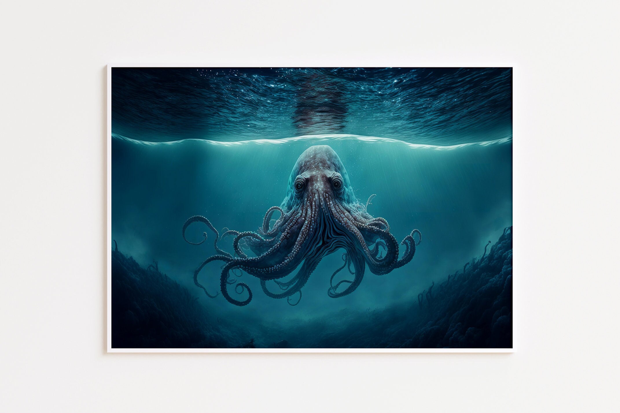 The Kraken Kraken Poster Kraken Print Octopus Print - Etsy