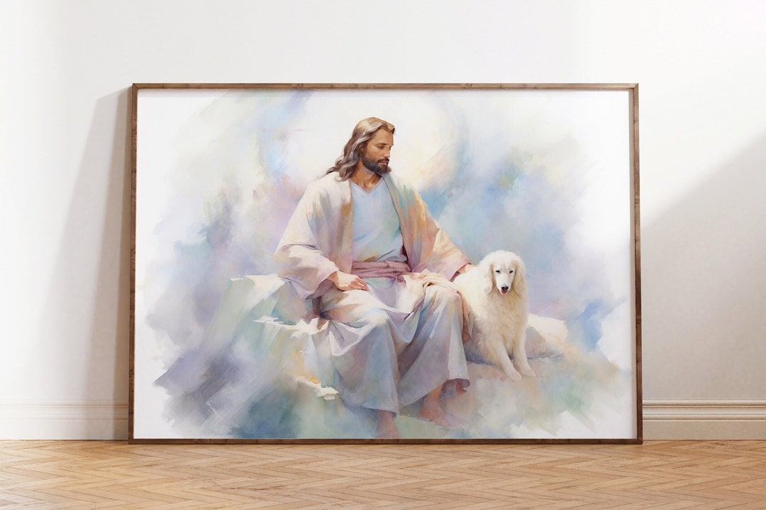 Jesus Christ and Dog Jesus Painting Jesus Picture Christ's Embrace ...
