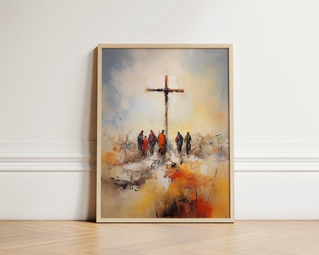 The Cross, Abstract Christian Art, Minimalist, Digital, Jesus Christ, Jesus Wall Art, Jesus ...