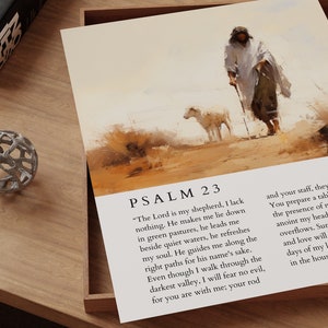 Psalm 23 Print: Jesus, der gute Hirte Bibelvers (Digitaler Download ...