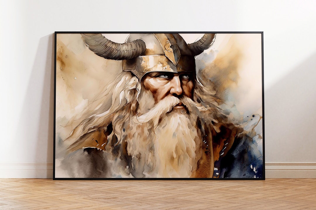 Odin Poster Gift, Viking Norse Poster, Norse Viking Print, Viking Norse ...