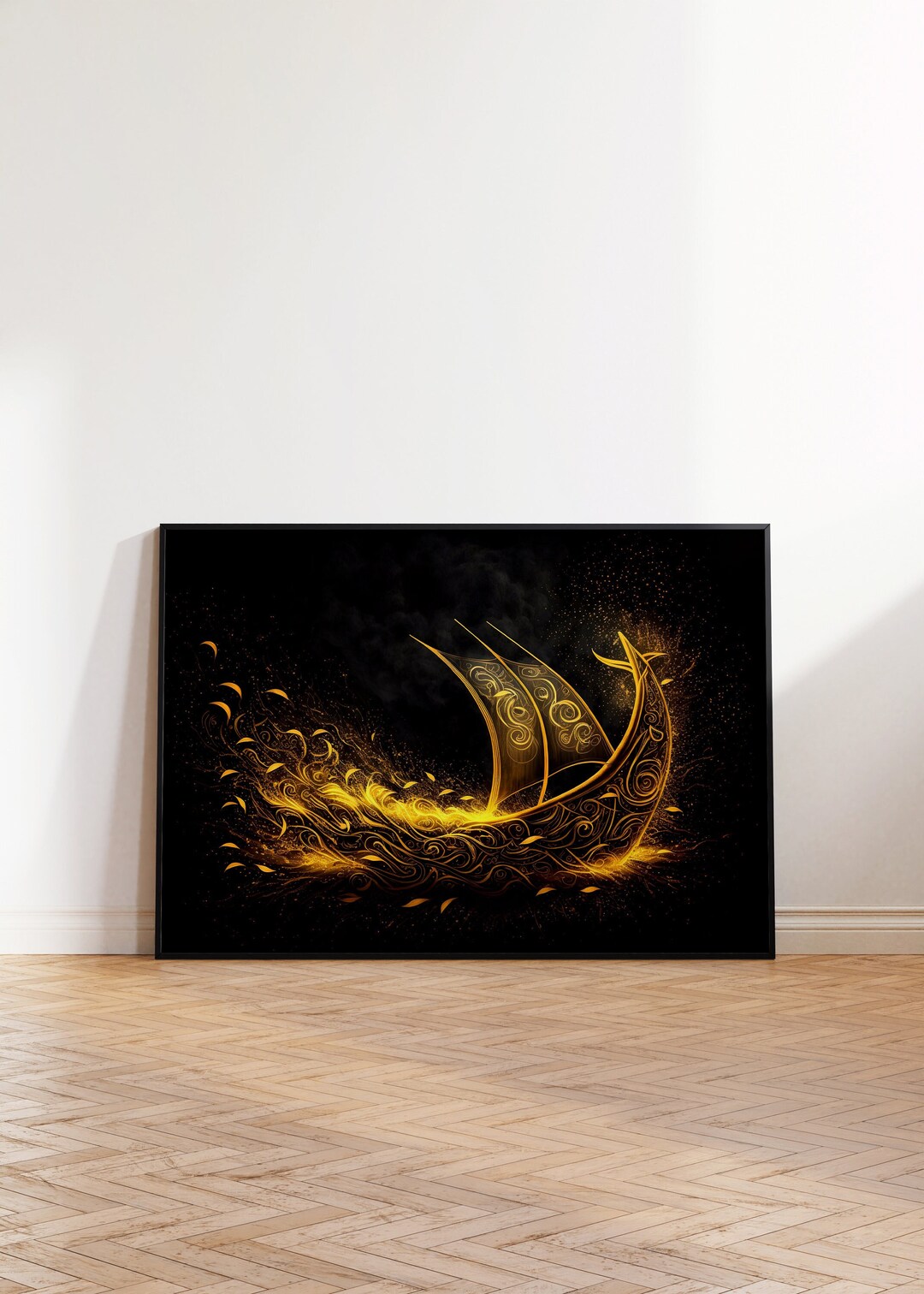 Viking Ship Poster Viking Long Boat Viking Poster Mythology - Etsy