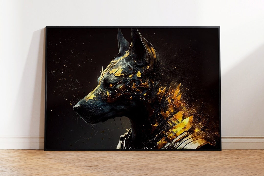 Anubis Poster, Egyptian Decor, Mythology Prints, Mythology Wall Decor ...