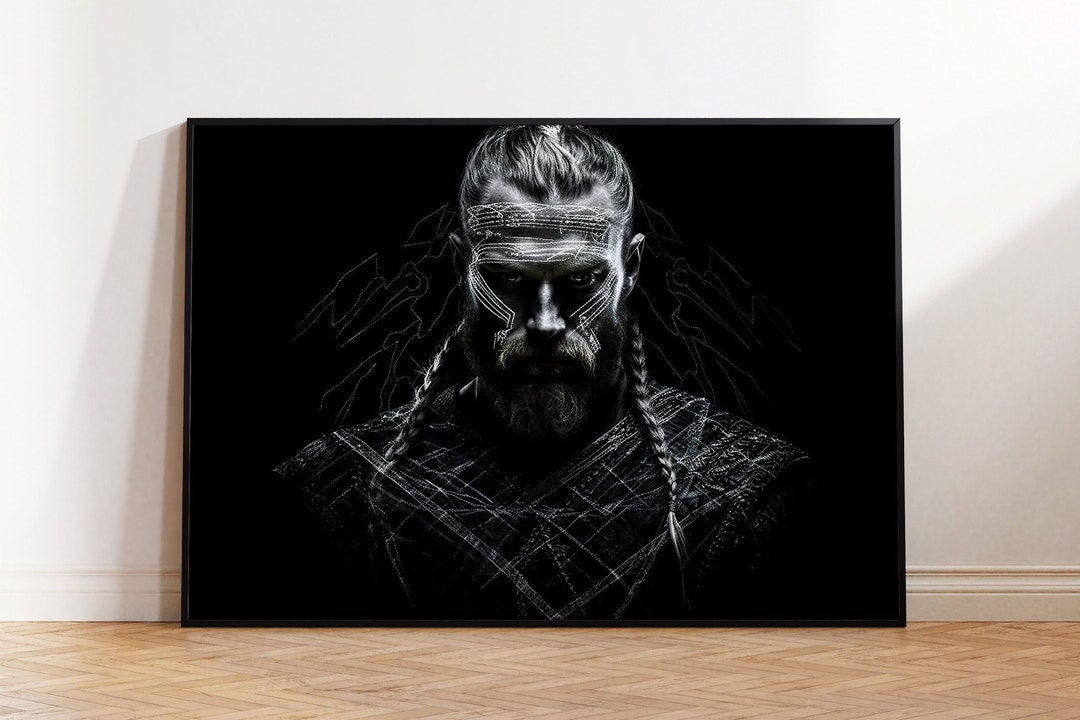 Viking Portrait Viking Norse Print Norse Viking Print Viking Norse Art ...