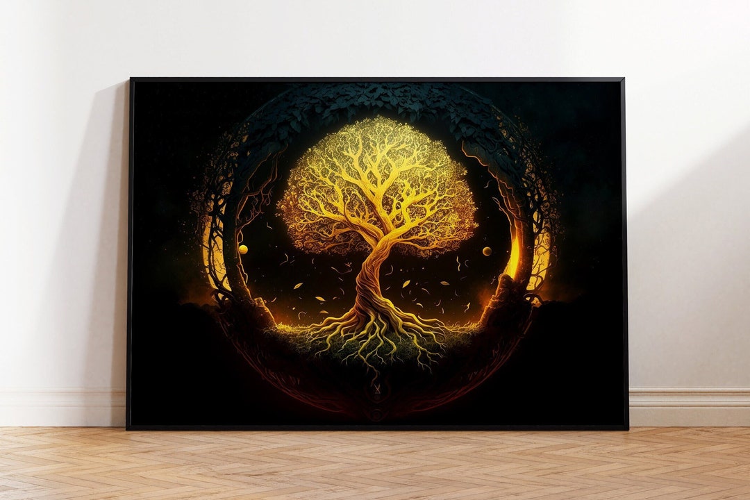 Yggdrasil Poster, Yggdrasil Wall Art, Yggdrasil Print, Yggdrasil Tree ...