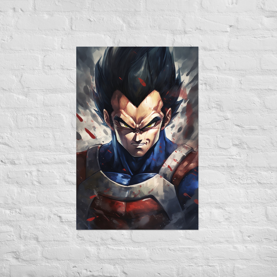 Dragon Ball Z Vegeta Proud Saiyan Warrior High Quality Anime Poster - Etsy