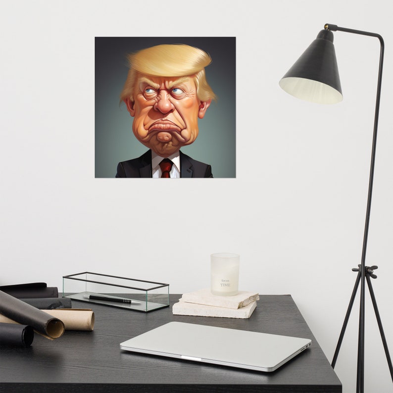 Donald Trump Angry Caricature Poster Satirical Politics Art Free ...