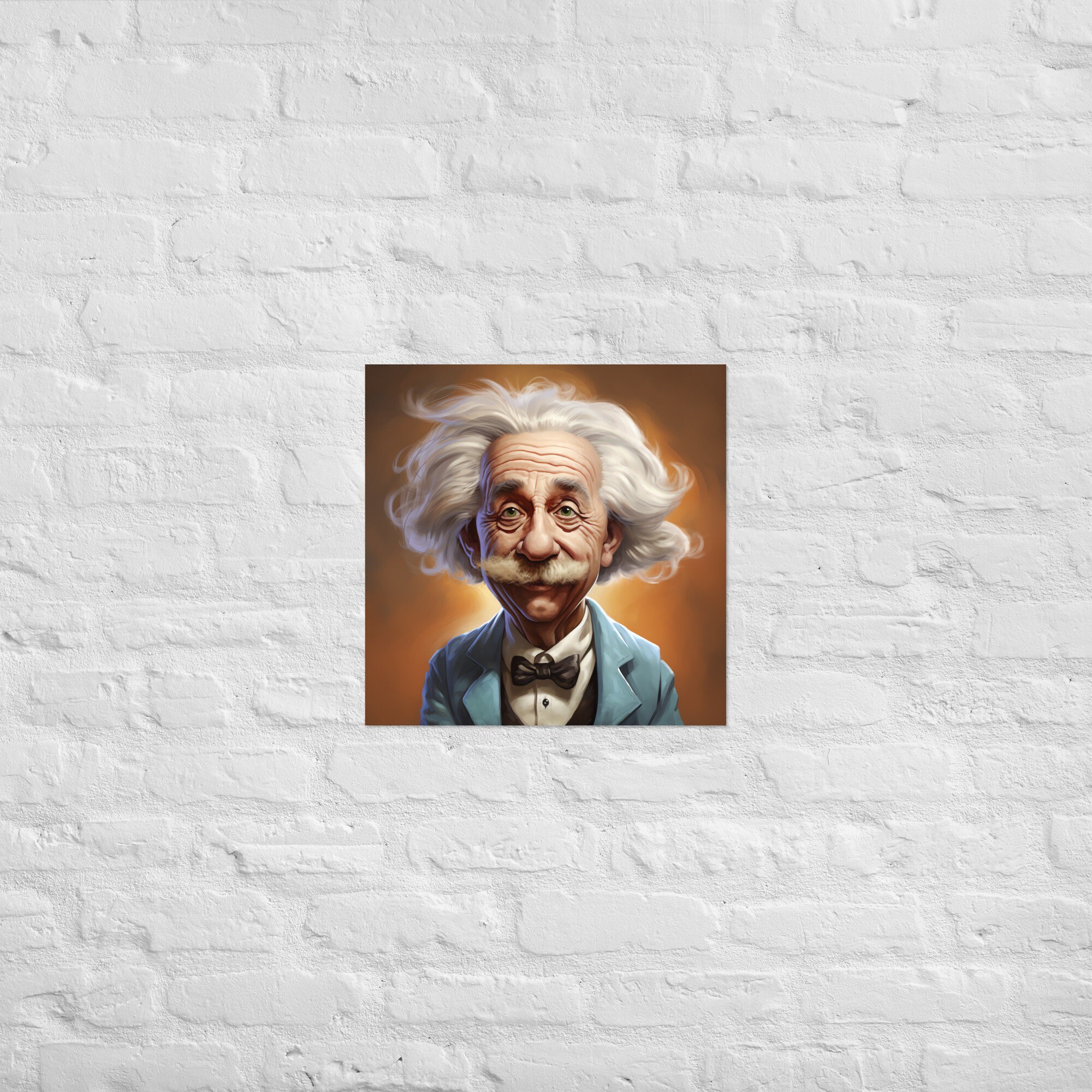 Funny Albert Einstein Caricature Poster Science Humor Art Free Shipping ...