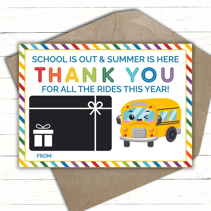 Bus Driver Thank You - Etsy