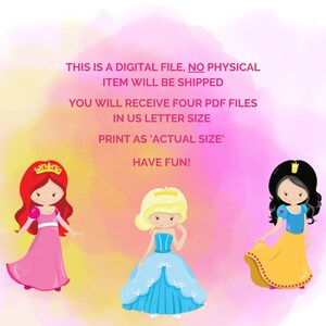 30 Printable Princess Themed Bingo Cards | Princess Party Games ...