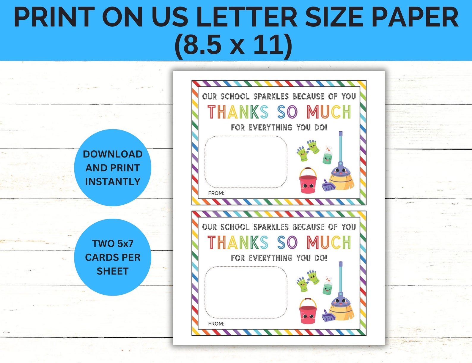 School Custodian Thank You Gift Card Holder | National Custodian ...