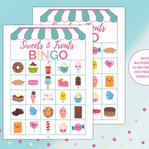 30 Printable Dessert Bingo Cards | Sweets & Treats Bingo | Kid’s Party ...