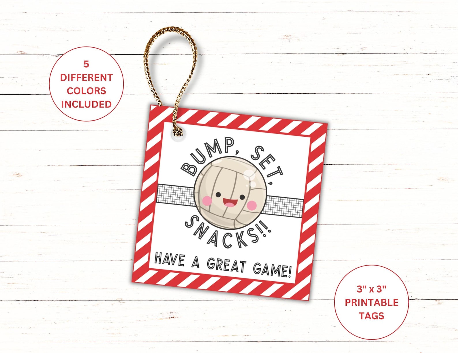 Volleyball Bump Set Snacks Game Day Treat Tags | Volleyball Player ...