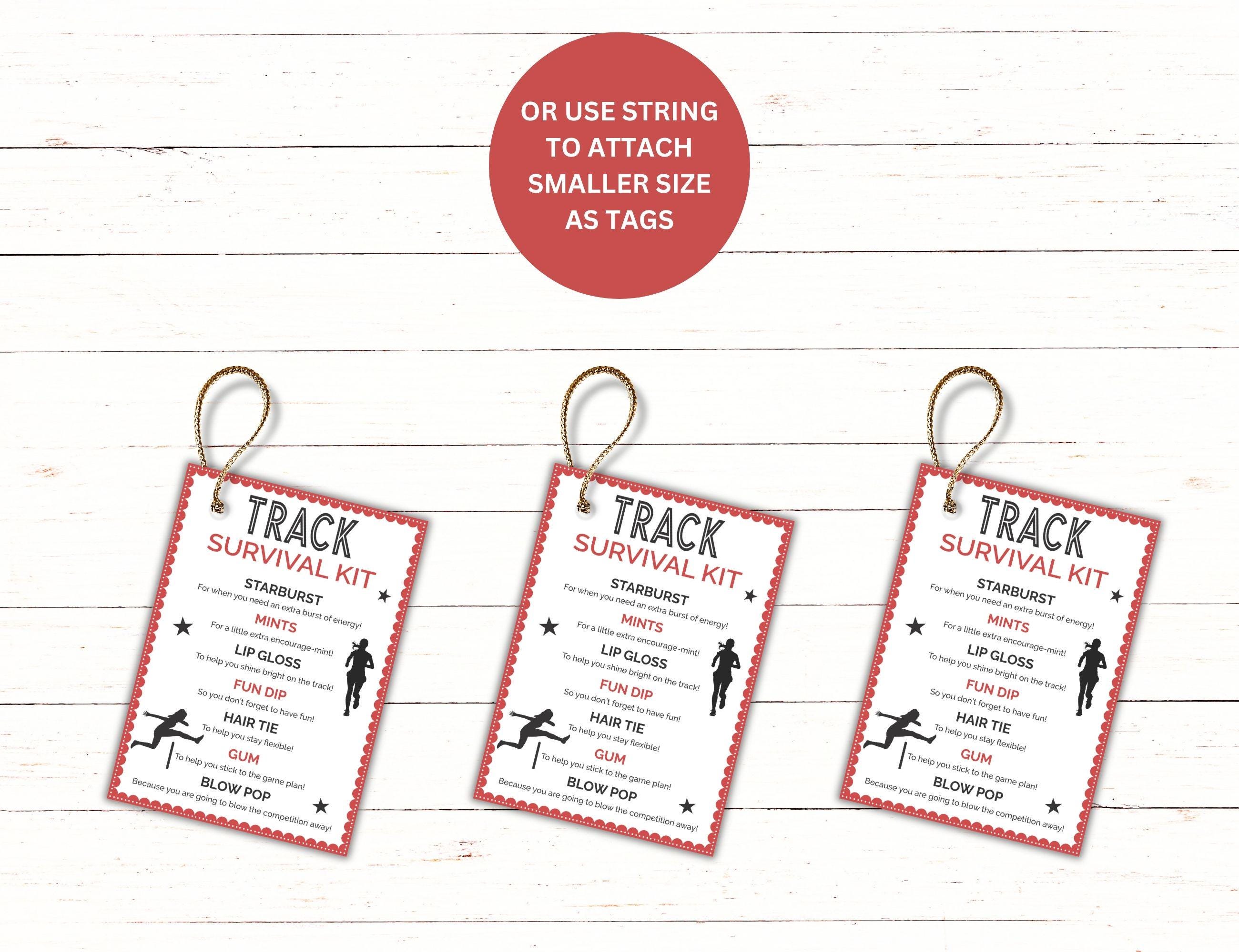 Printable Girls Track and Field Survival Kit | Track Team Gift Bag Idea ...