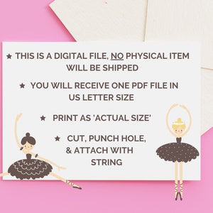 Printable Dance Friends Gift Tag | Ballet Gift Tag | Dance Gift Tag ...